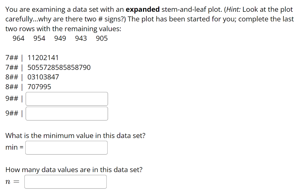Solved You Are Examining A Data Set With An Expanded 