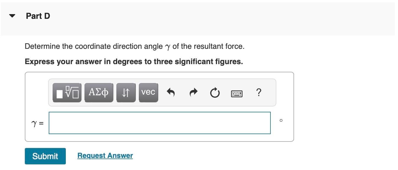 Solved Determine The Coordinate Direction Angle β Of The