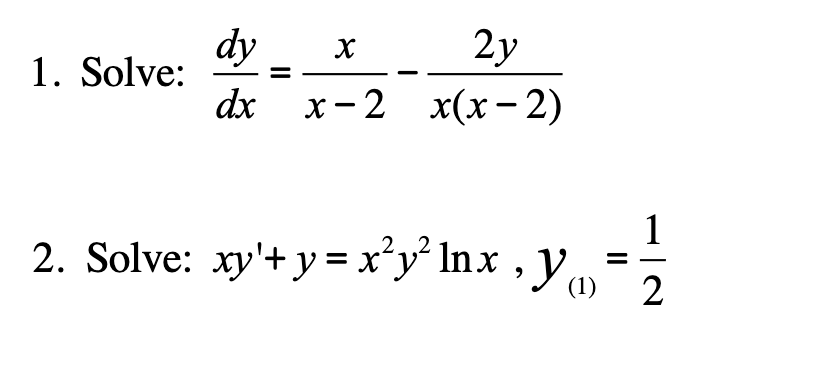 Solved This is differential equations using the cases to | Chegg.com