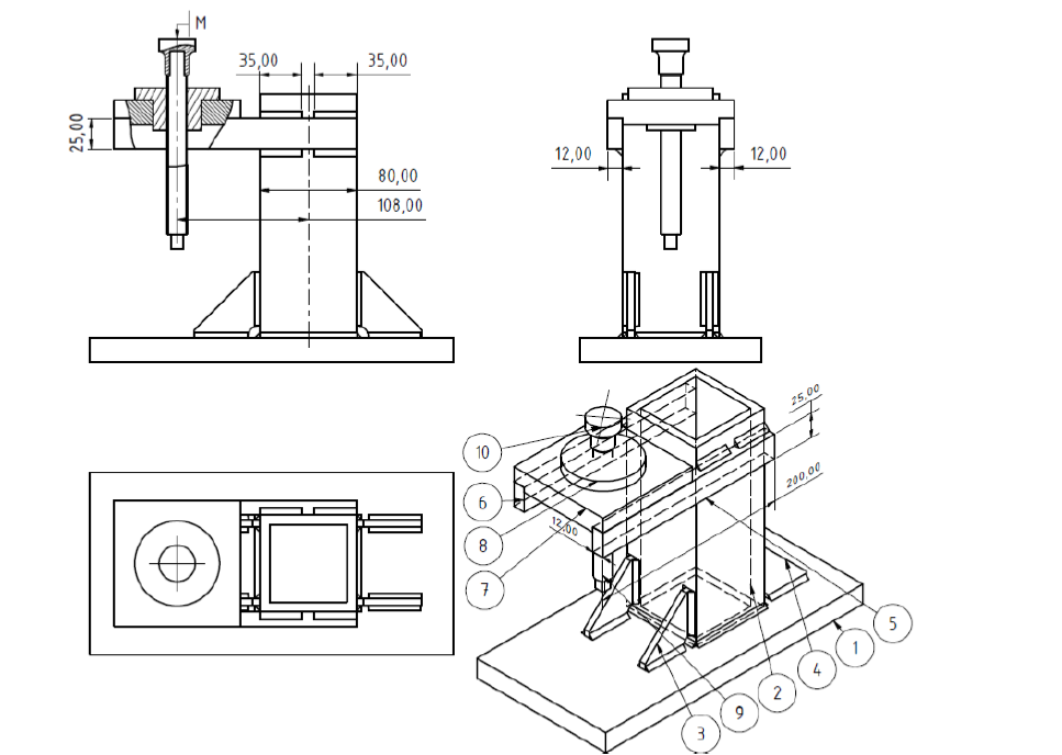 The figure shows technical drawings of a screw | Chegg.com