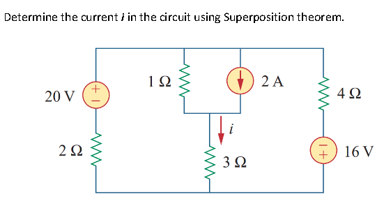 Solved Determine the currenti in the circuit using | Chegg.com