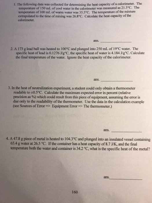 Solved General Chem Lab: Determining the Heat of Reaction. | Chegg.com