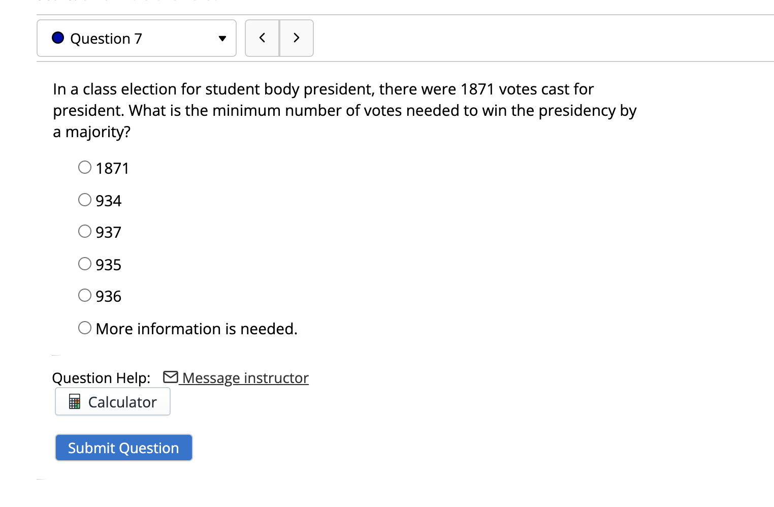 Solved Question 7 v In a class election for student body | Chegg.com