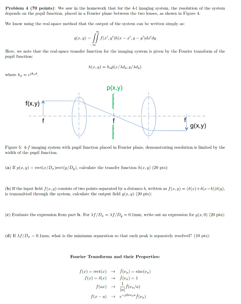 Solved Problem 4 (70 points): We saw in the homework that | Chegg.com