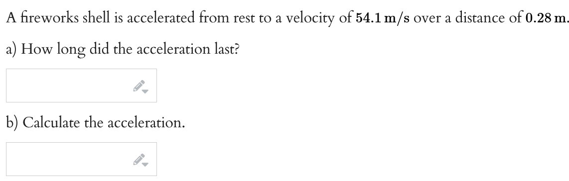 Solved A fireworks shell is accelerated from rest to a | Chegg.com