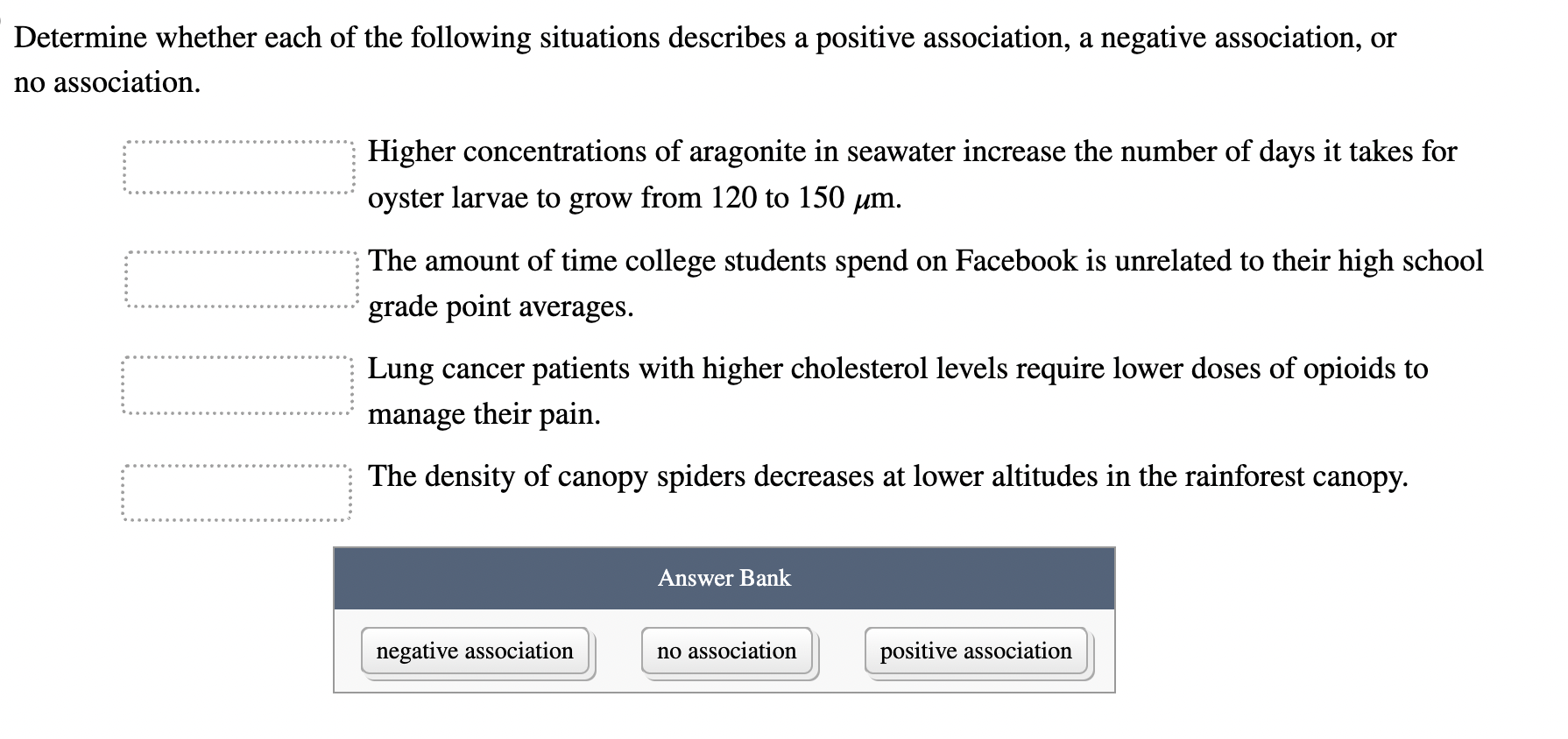 Solved Determine whether each of the following situations | Chegg.com