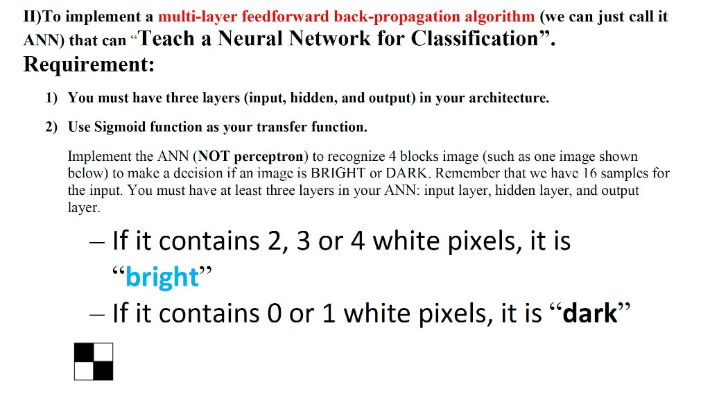 Ii Implement Multi Layer Feedforward Back Propagation Algorithm Call Ann Teach Neural Netw 7317
