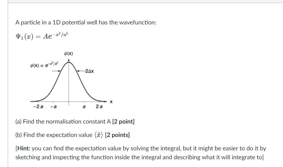 Solved A particle in a 1D potential well has the | Chegg.com