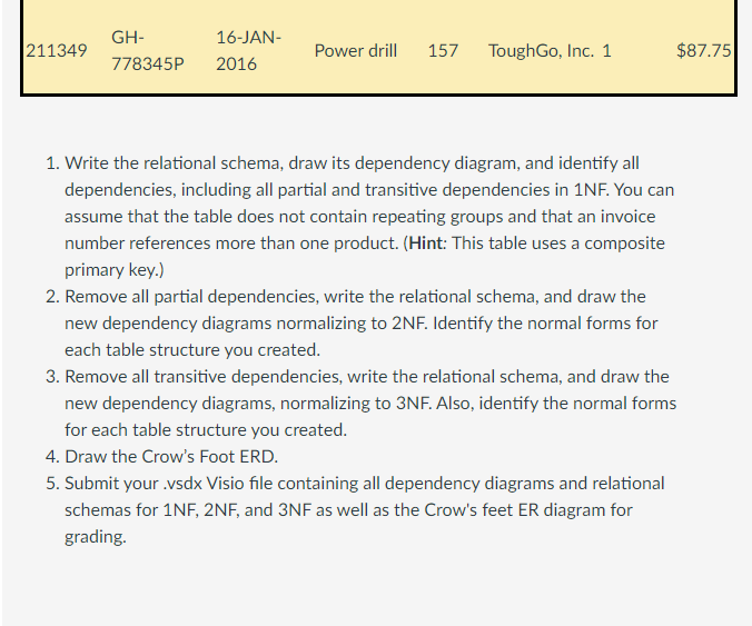 In this assignment, you will write relational schemas | Chegg.com