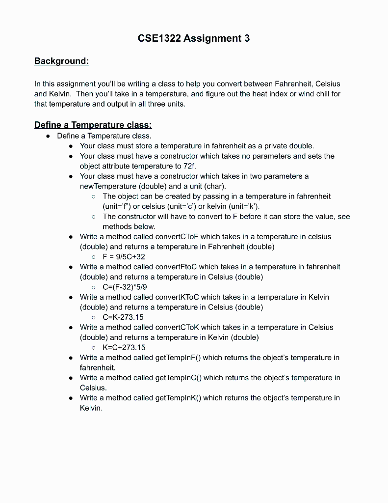 Solved CSE1322 Assignment 3 Background: In this assignment | Chegg.com