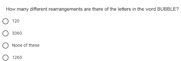 Solved How many different rearrangements are there of the | Chegg.com