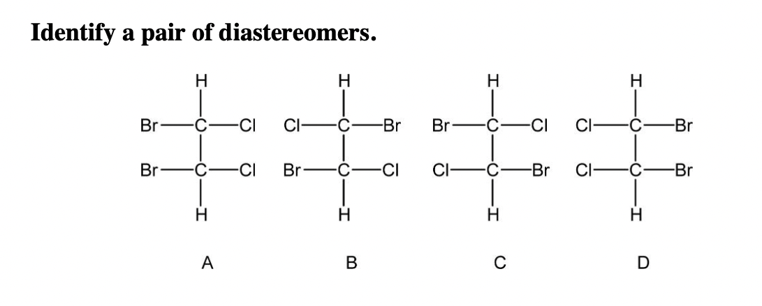 Solved Identify a pair of diastereomers. | Chegg.com