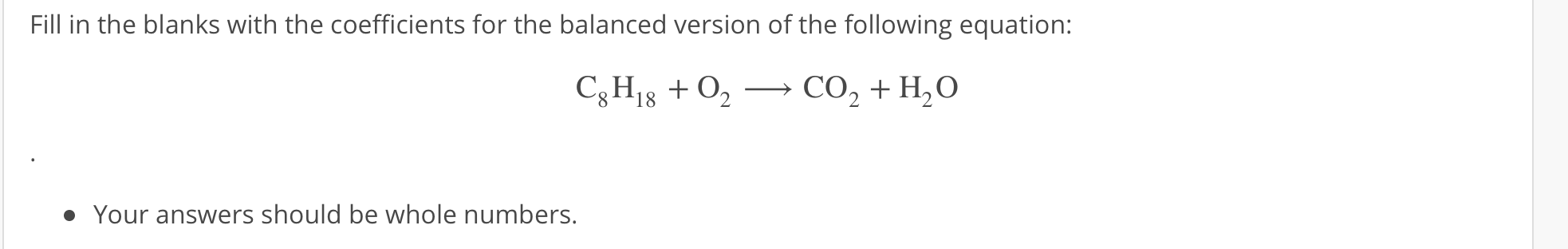 Solved Fill in the blanks with the coefficients for the | Chegg.com