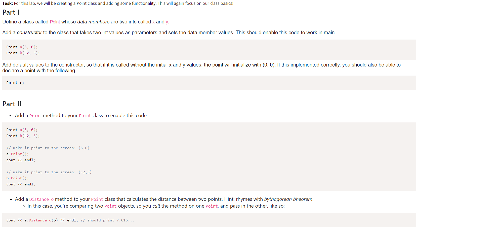 Solved In c++, and please explain how to set up the class | Chegg.com