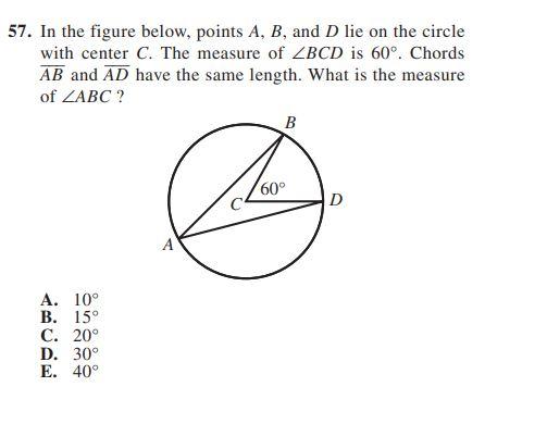 Solved 7. In the figure below, points A,B, and D lie on the | Chegg.com