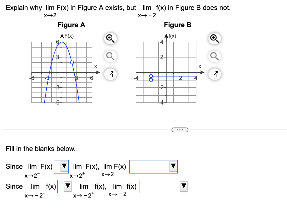 Solved Explain why limx→2F(x) in Figure A exists, but | Chegg.com