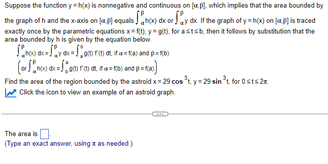 Solved Suppose the function y=h(x) is nonnegative and | Chegg.com