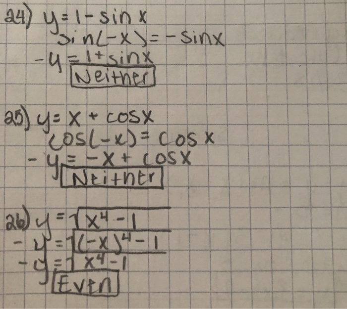 Solved Exercises 19-26, determine whether the function is | Chegg.com