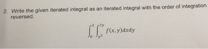 Solved Write the given iterated integral as an iterated | Chegg.com
