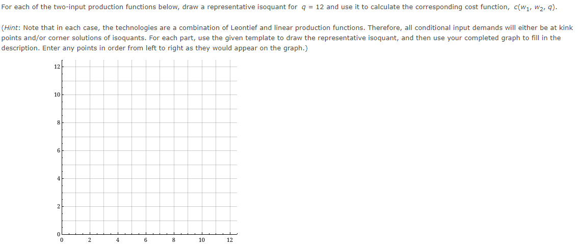 For each of the two-input production functions below, | Chegg.com