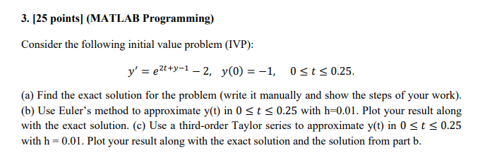 Solved I need MATLAB code. Please, upload only MATLAB code, | Chegg.com