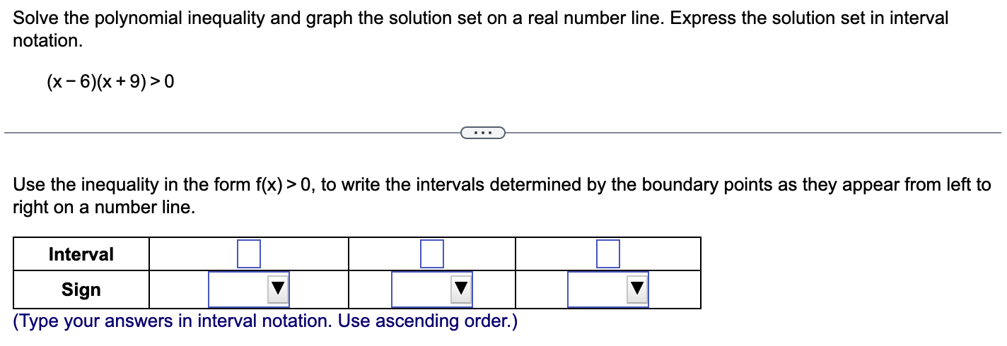 Solved Solve the polynomial inequality and graph the | Chegg.com