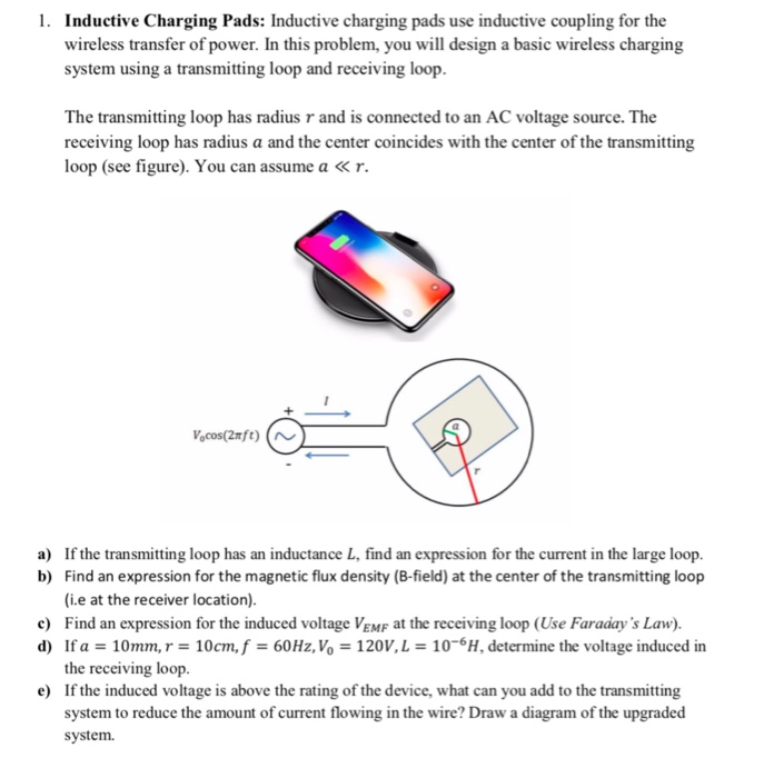 1. Inductive Charging Pads: Inductive charging pads | Chegg.com