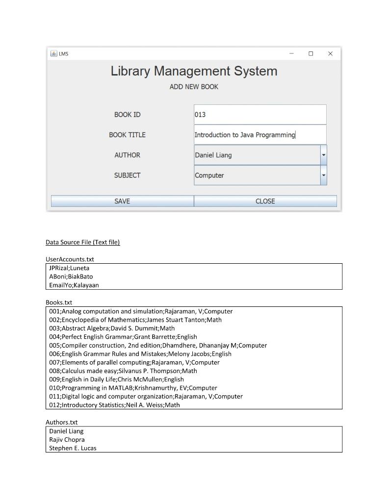 Solved Finals Case Study Object Oriented Programming | Chegg.com