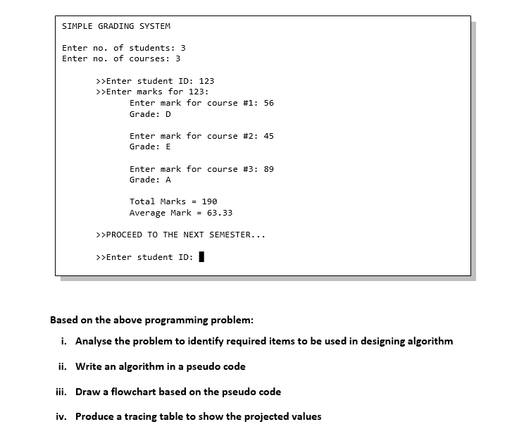 Solved REQUIREMENT You are required to design a program for | Chegg.com