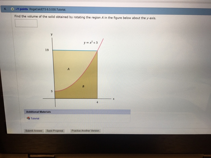 Solved Find the volume of the solid obtained by rotating the | Chegg.com