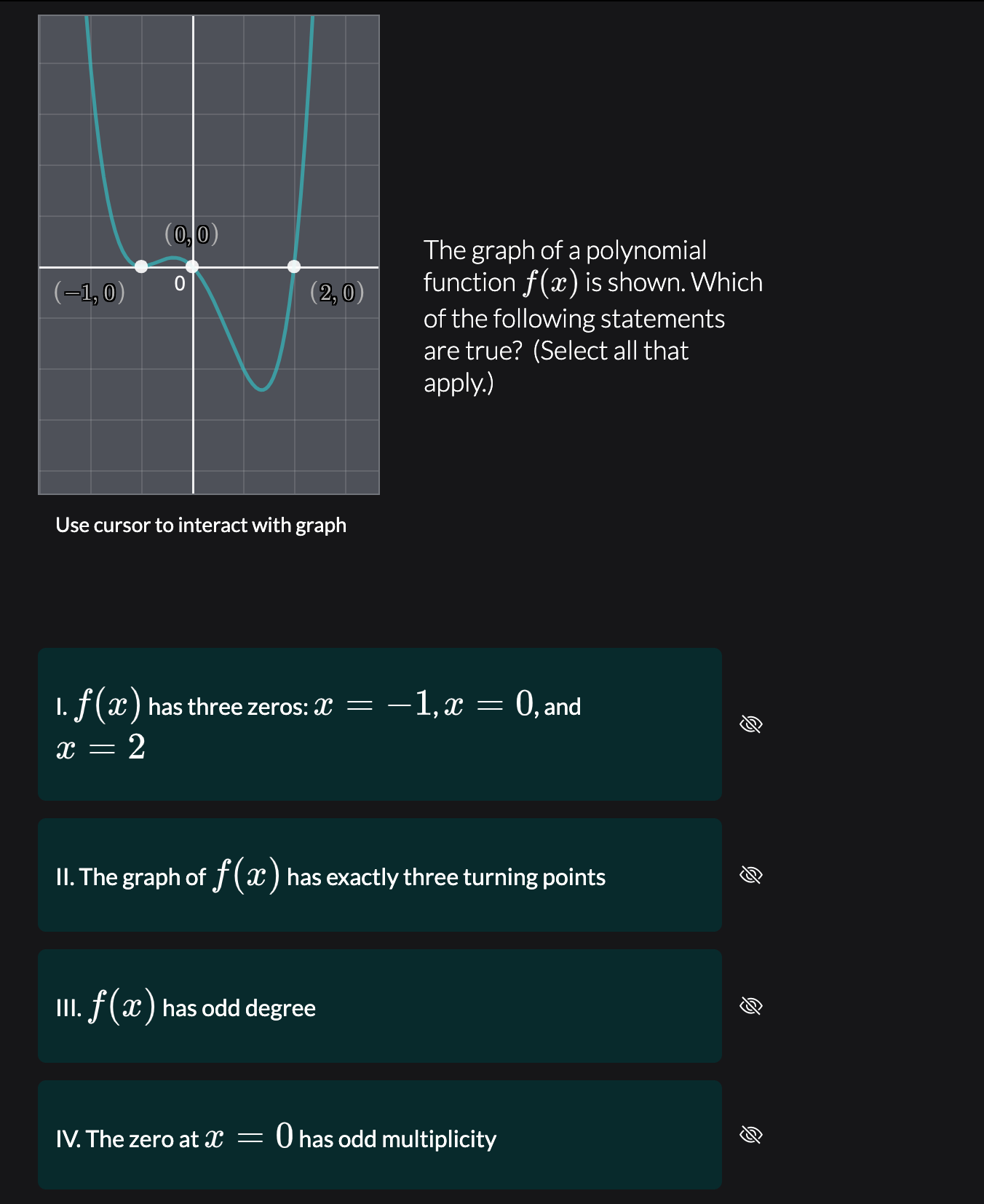 Solved The graph of a polynomial function f(x) is shown. | Chegg.com