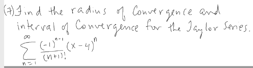 Solved Find the radius of convergence and interval of | Chegg.com