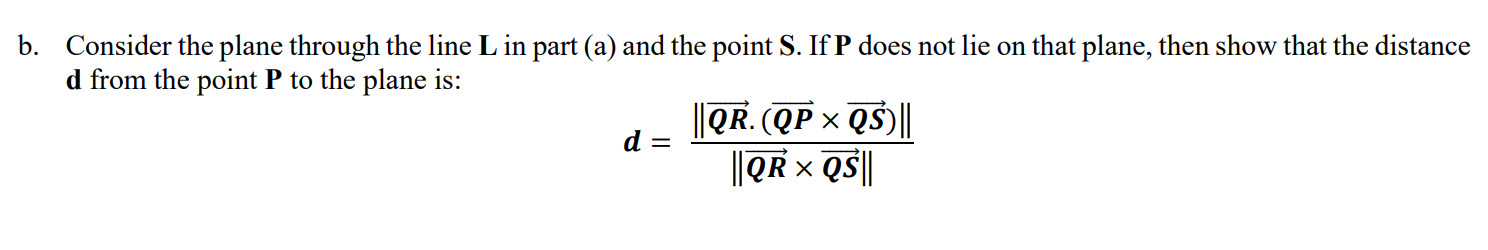 Solved Let P be a point in the space. a. If P does not lie | Chegg.com