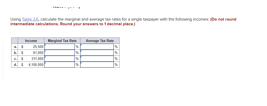 Solved Using Table 3.6, calculate the marginal and average | Chegg.com
