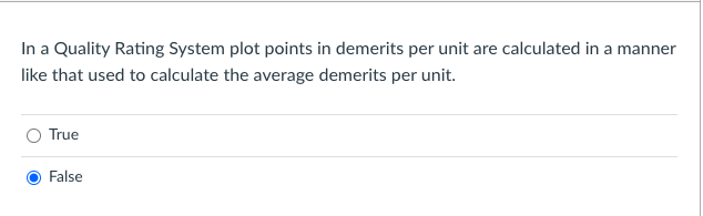 Solved In a Quality Rating System plot points in demerits | Chegg.com