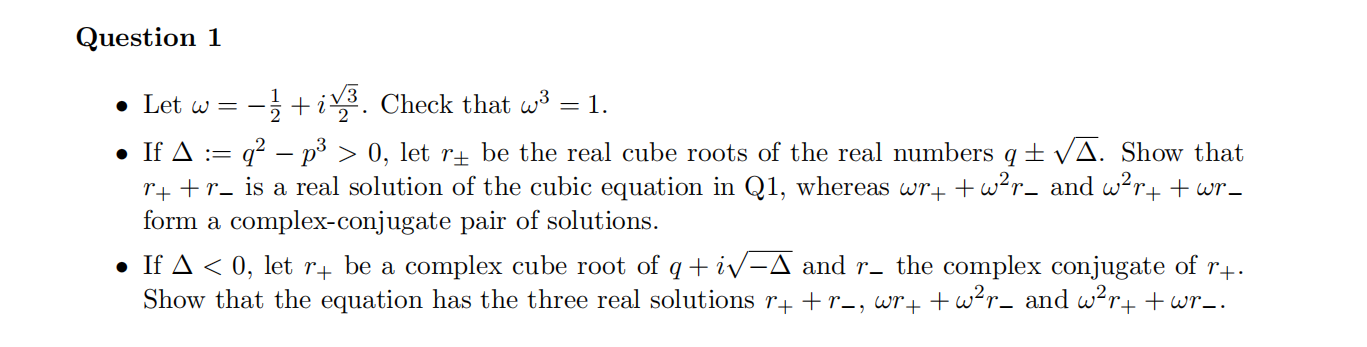 Solved Question 1\\nLet \\\\omega | Chegg.com
