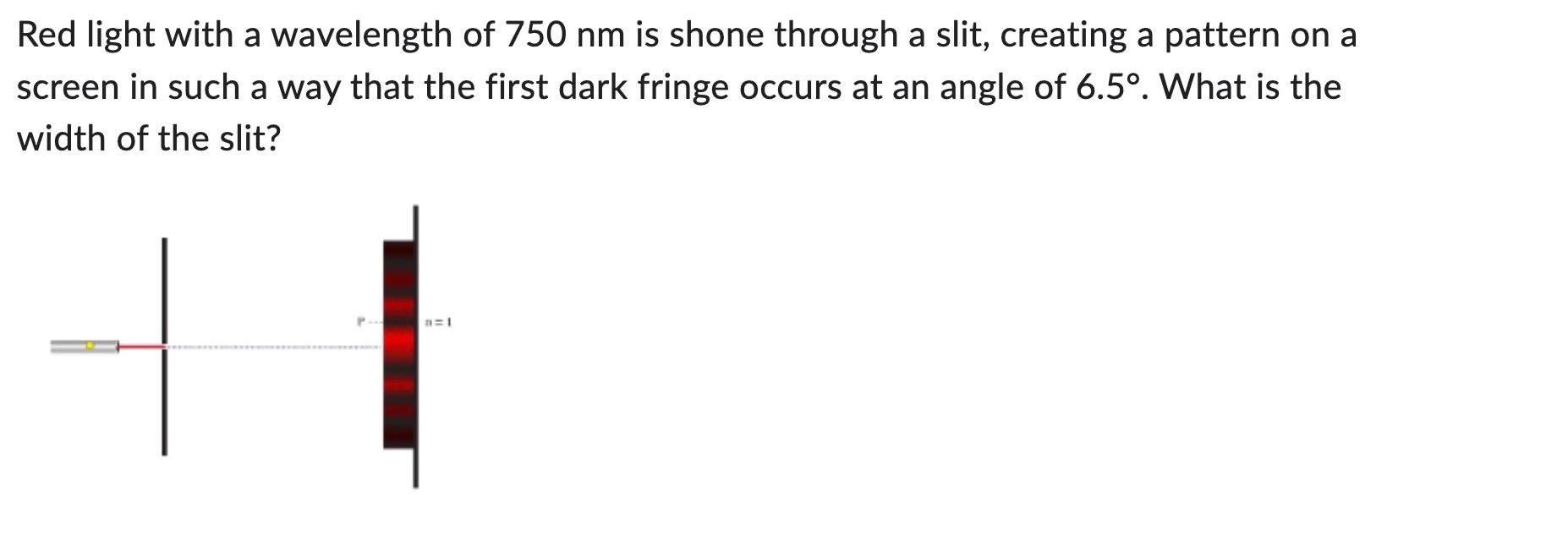 Solved Red light with a wavelength of 750 nm is shone | Chegg.com