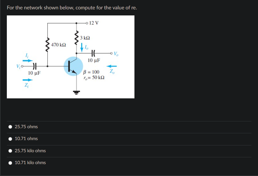 Solved For the network shown below, compute for the value of | Chegg.com