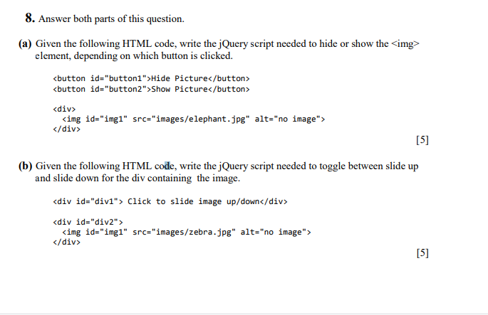 Solved 8. Answer both parts of this question. (a) Given the | Chegg.com