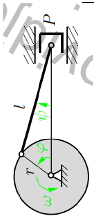 Solved The mechanism shown in the figure has a wheel | Chegg.com