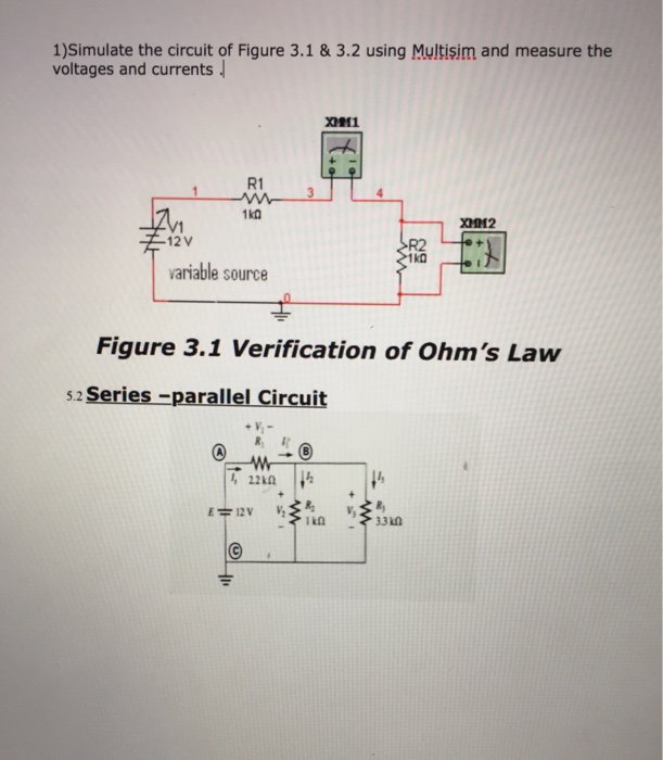 Solved 1)Simulate the circuit of Figure 3.1 &3.2 using | Chegg.com