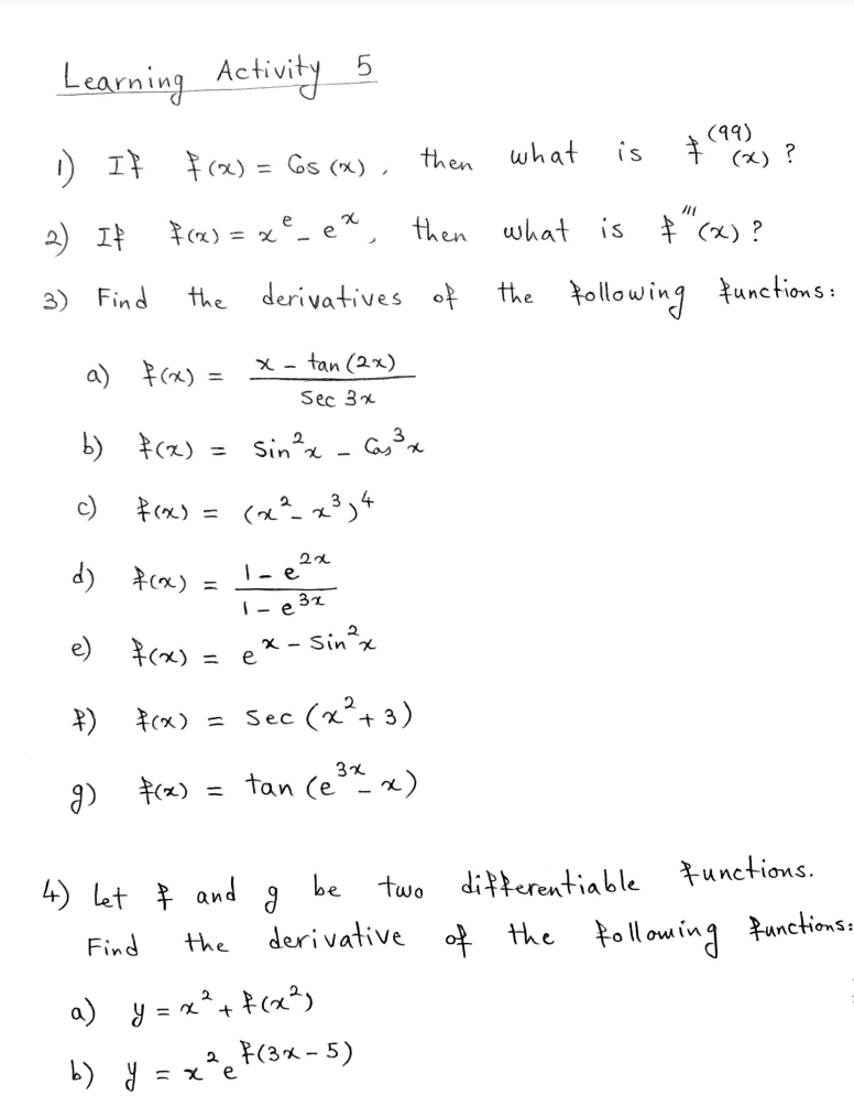 Solved Learning Activity 5 1) If f(x)=6s(x), then what is | Chegg.com