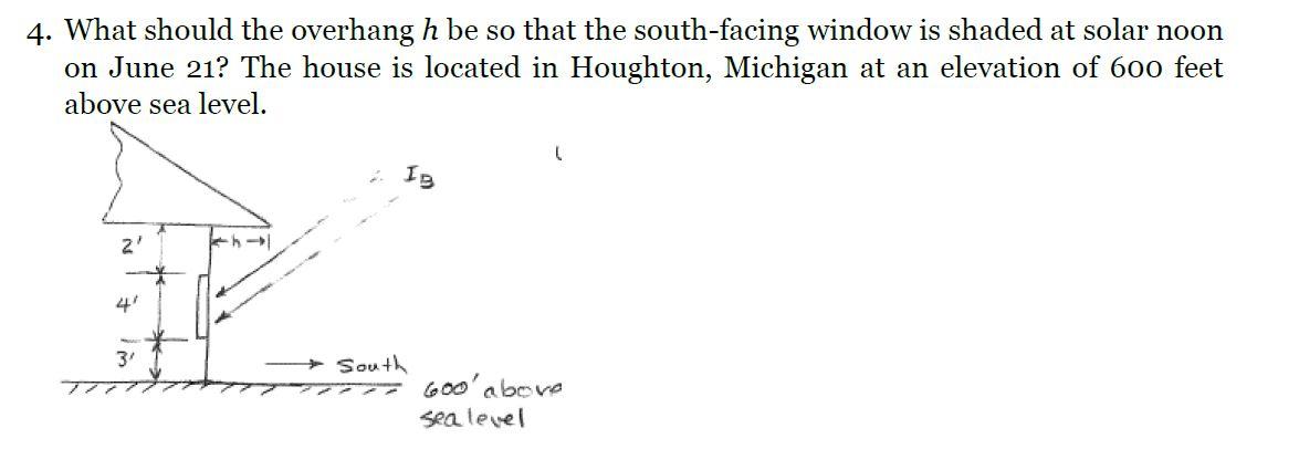 Solved 4. What should the overhang h be so that the | Chegg.com