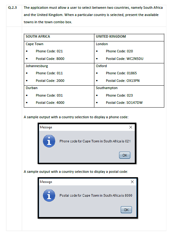 Solved Question 2 (Marks: 50) Develop a Java GUI application | Chegg.com