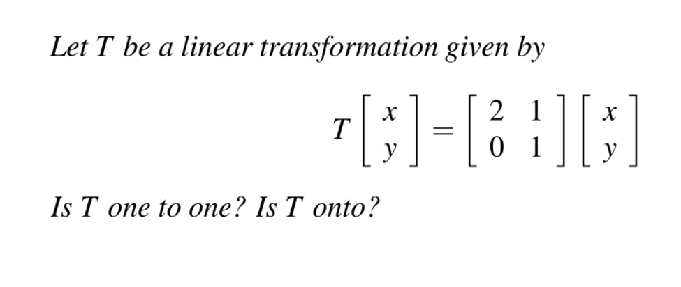 Solved Let T be a linear transformation given by | Chegg.com