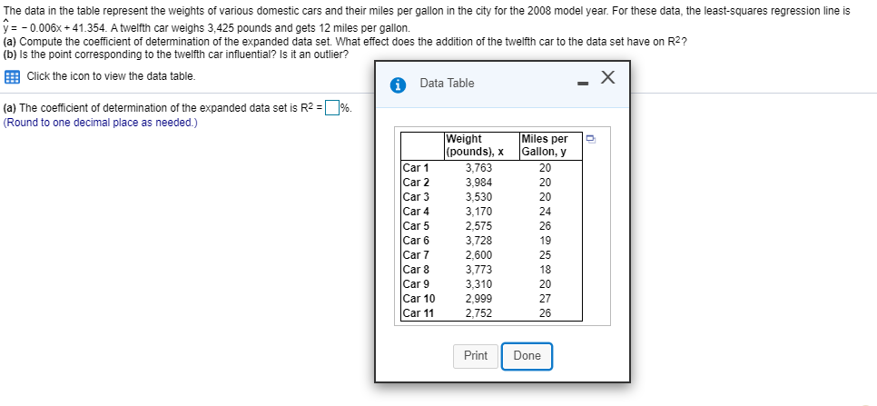 Solved The data in the table represent the weights of | Chegg.com