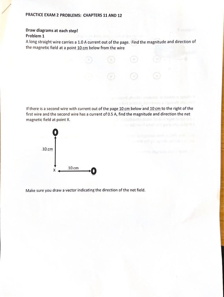 Solved PRACTICE EXAM 2 PROBLEMS: CHAPTERS 11 AND 12 Draw | Chegg.com