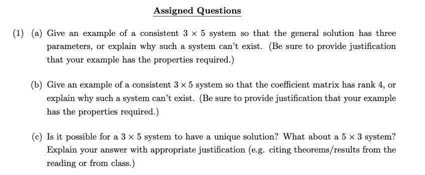 Solved Assigned Questions(1) (a) ﻿Give an example of a | Chegg.com