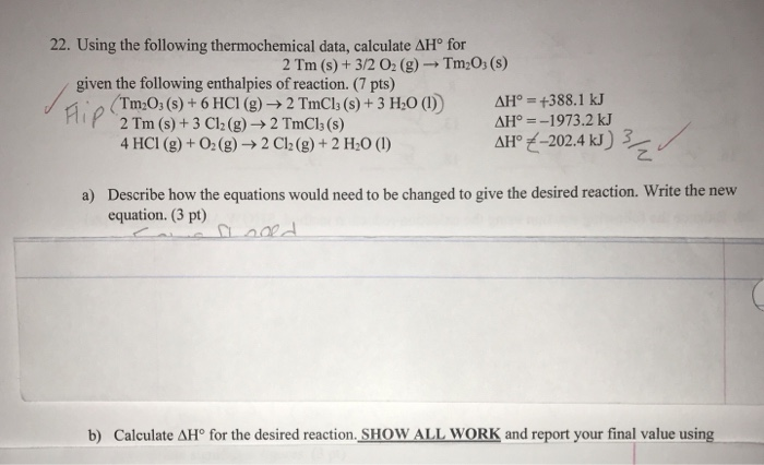 Solved 22. Using the following thermochemical data, | Chegg.com