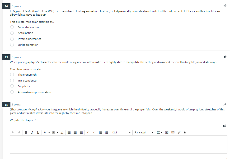 Solved Video game Design... For the first 2, If you want | Chegg.com